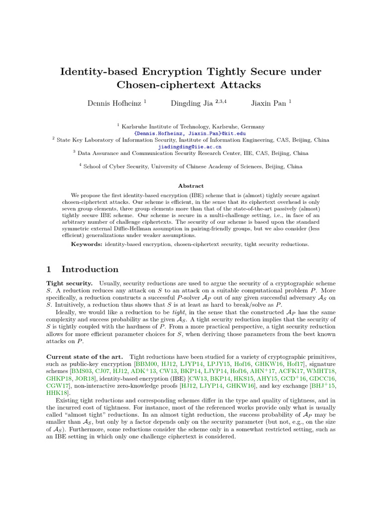Identify Based Encryption | PDF | Encryption | Matrix (Mathematics)