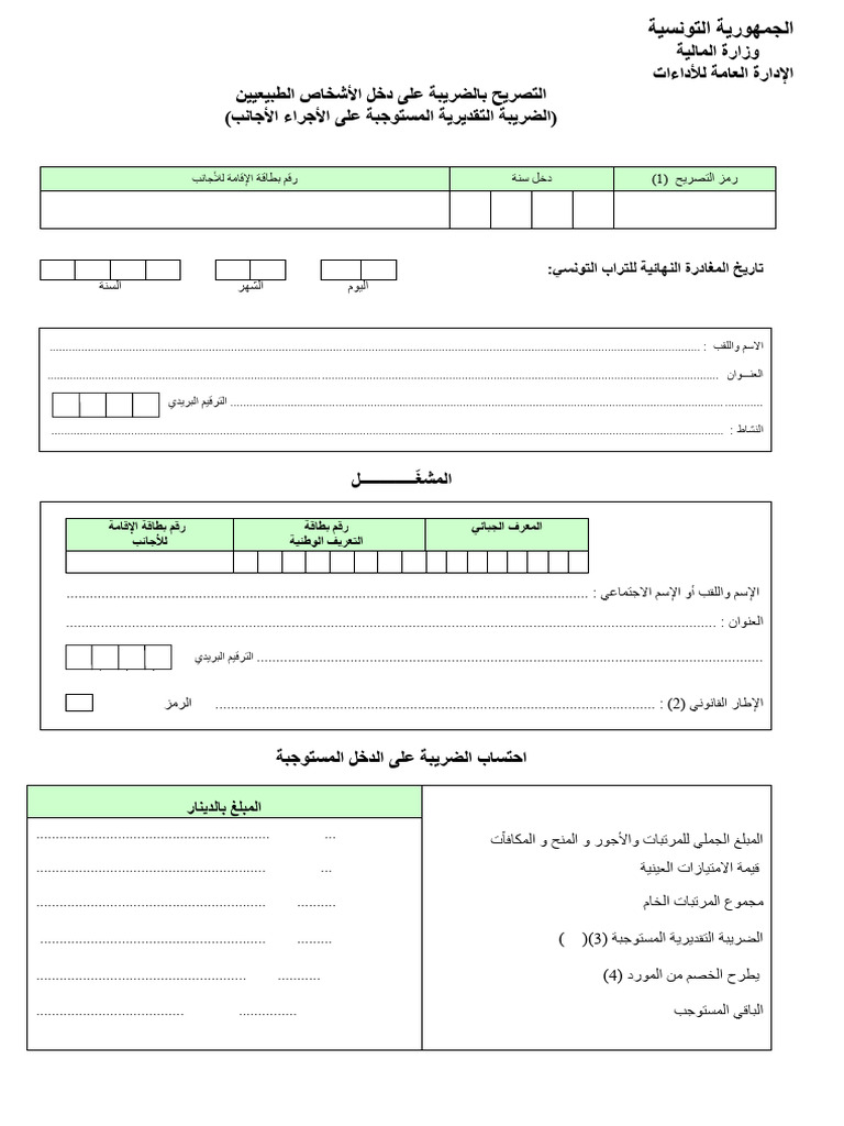Irpp Et Revenue Des Salaries Etrangers | PDF