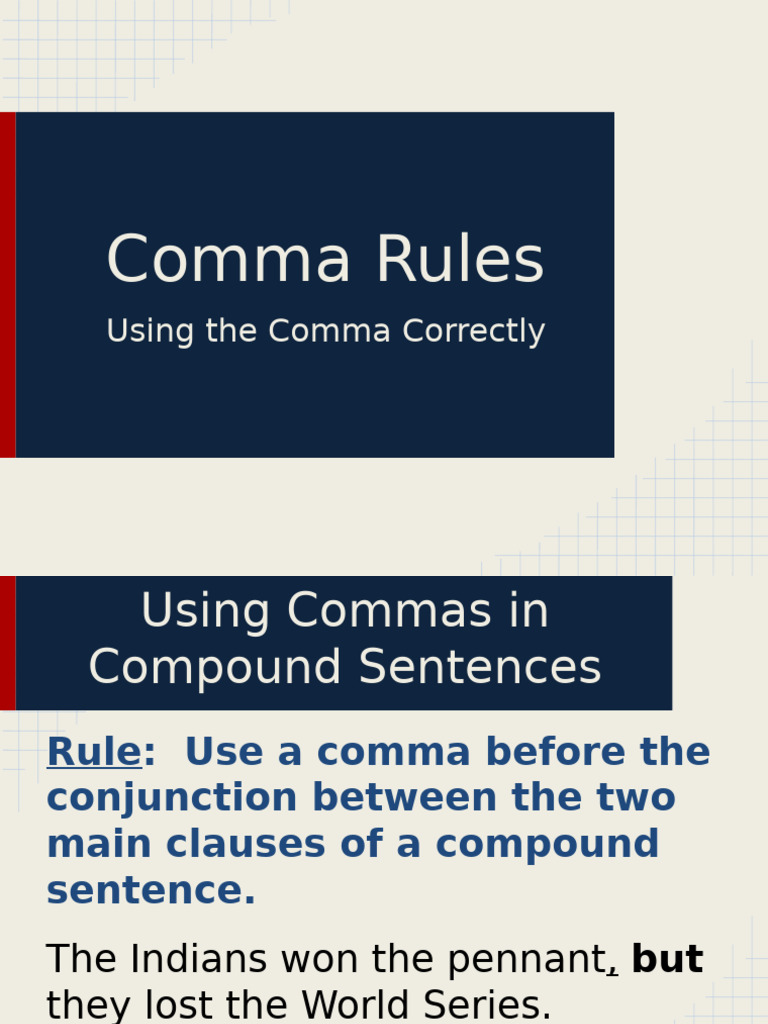 Comma Rules | PDF | Comma | Adjective