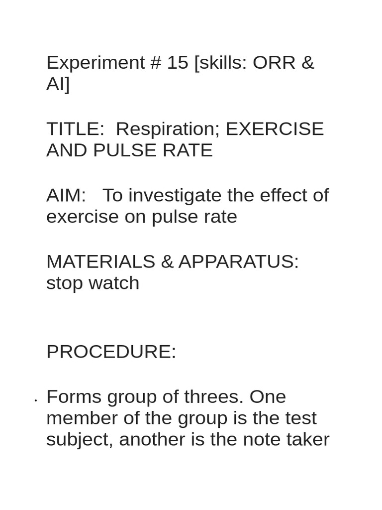 Pusle Rate | PDF