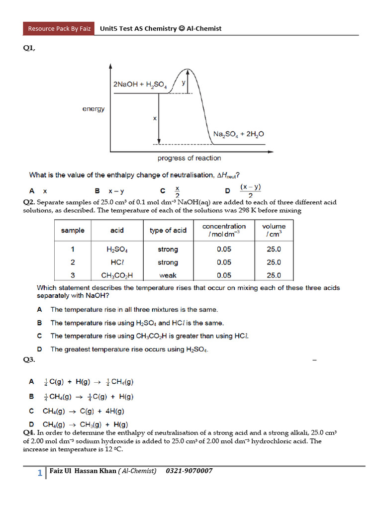 Unit 5 Test | PDF | Combustion | Chemical Reactions