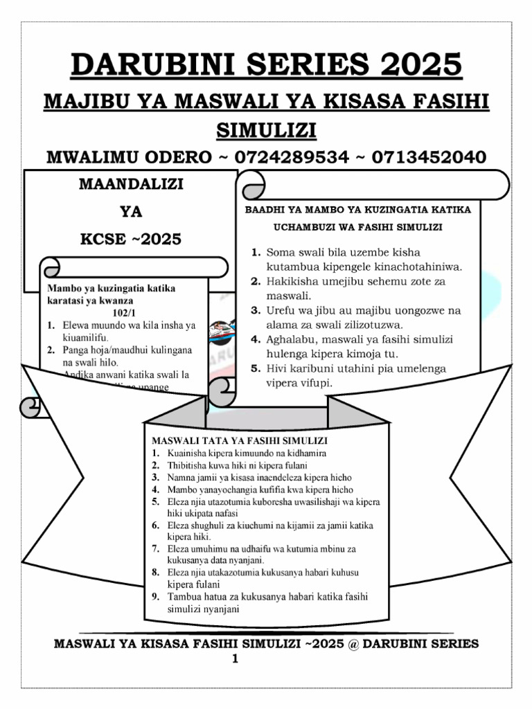 Maswali Ya Kisasa Fasihi Simulizi | PDF