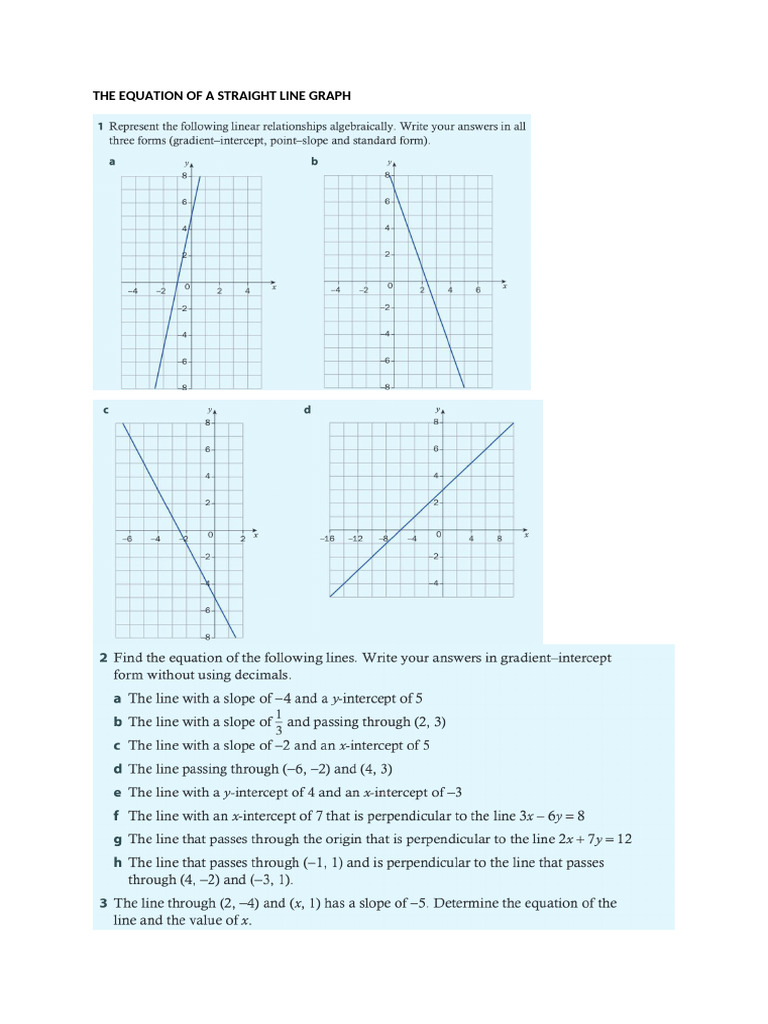 THE_EQUATION_OF_A_STRAIGHT_LINE_GRAPH | PDF