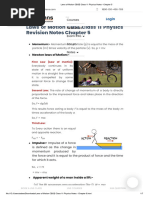 Laws of Motion Class 11 Formula Sheet | PDF | Force | Newton's Laws Of ...