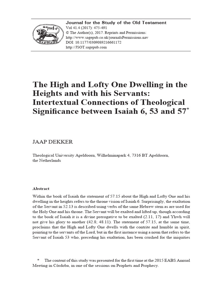 Insights on Isaiah's Theology | PDF