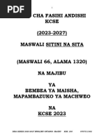 Maswali Ya Bembea Ya Maisha v1 | PDF