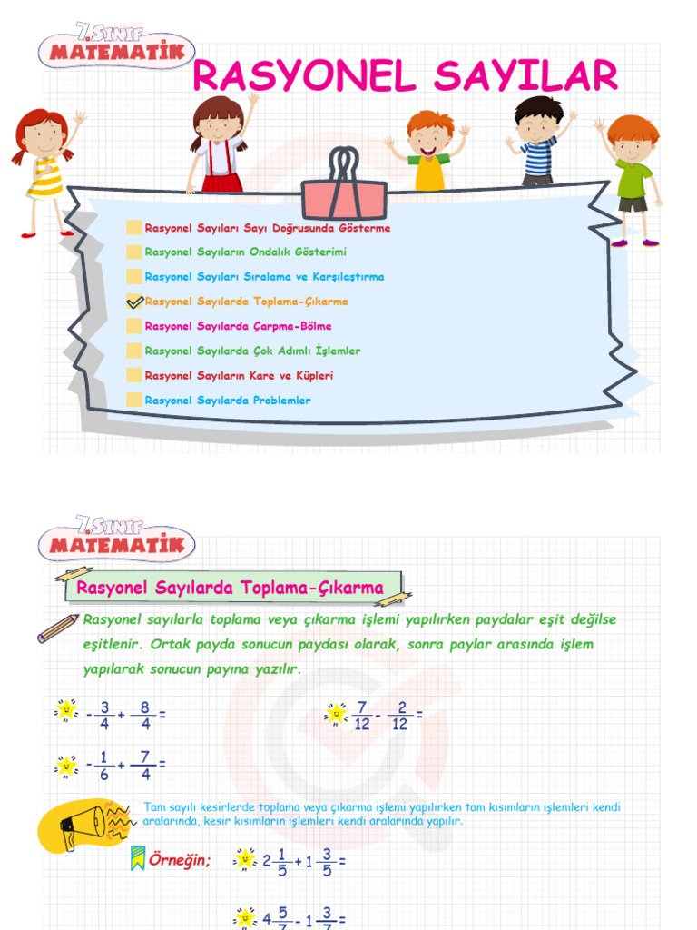 Rasyonel Sayılar | PDF