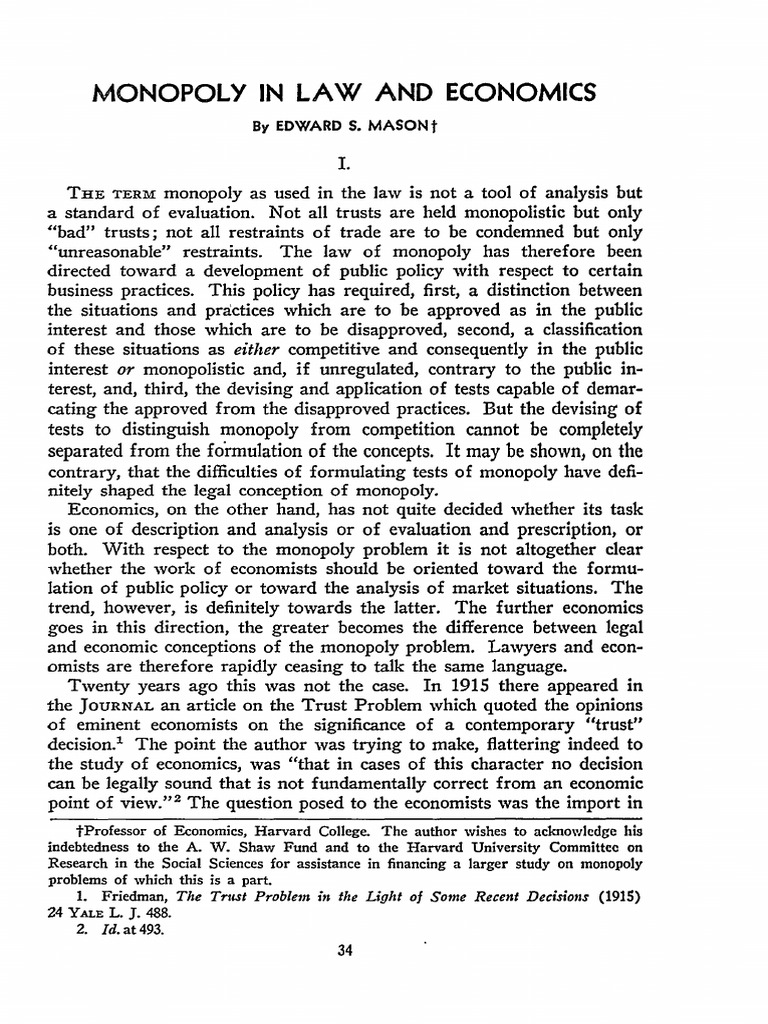 Antitrust Vs Monopolio Economico | PDF | Monopoly | Market (Economics)