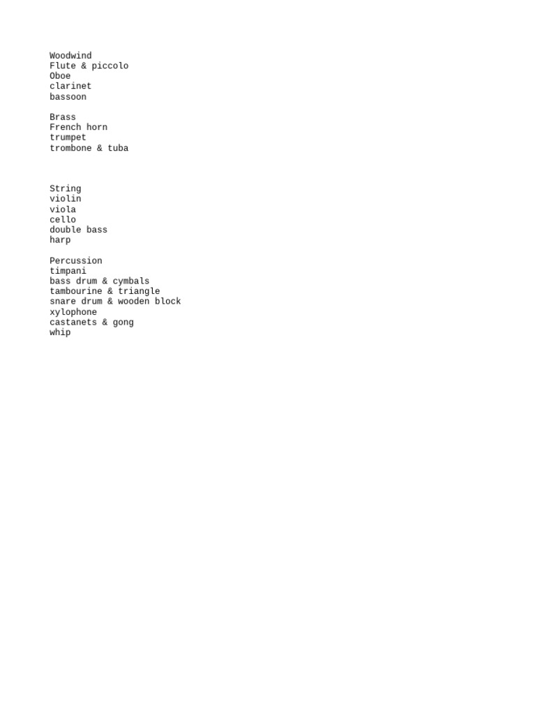 Overview of Musical Instruments by Type | PDF