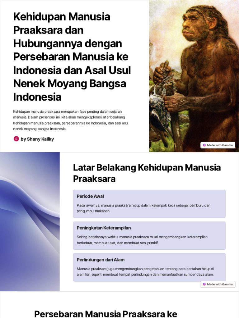 Asal Usul Manusia Praaksara di Indonesia | PDF