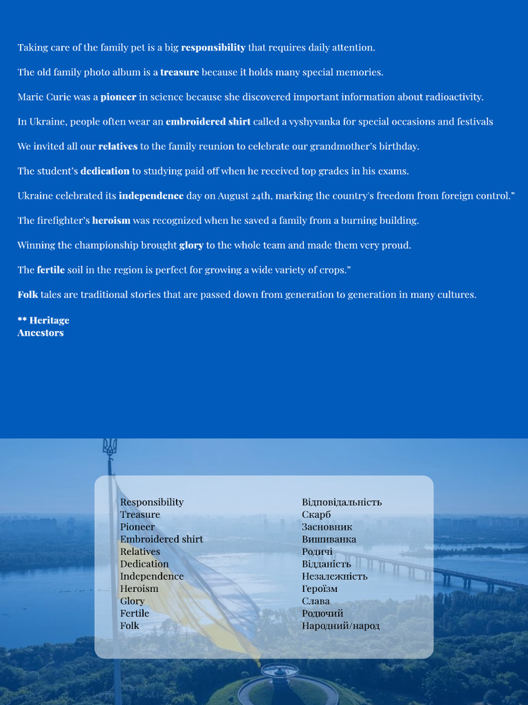 Ukrainian Heritage and Values Explained | PDF