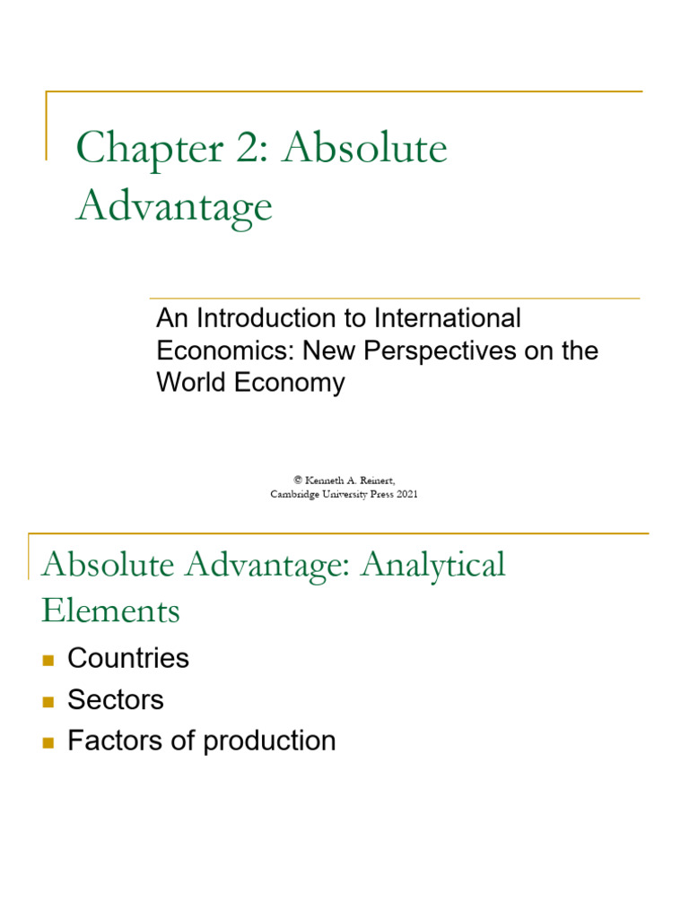 Absolute Advantage | PDF | Comparative Advantage | Economics