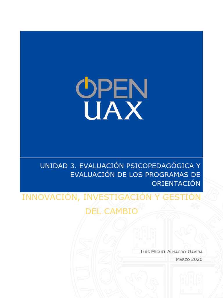 Documetno de apoyo para la evaluación psicopedagógica | PDF | Evaluación | Plan de estudios