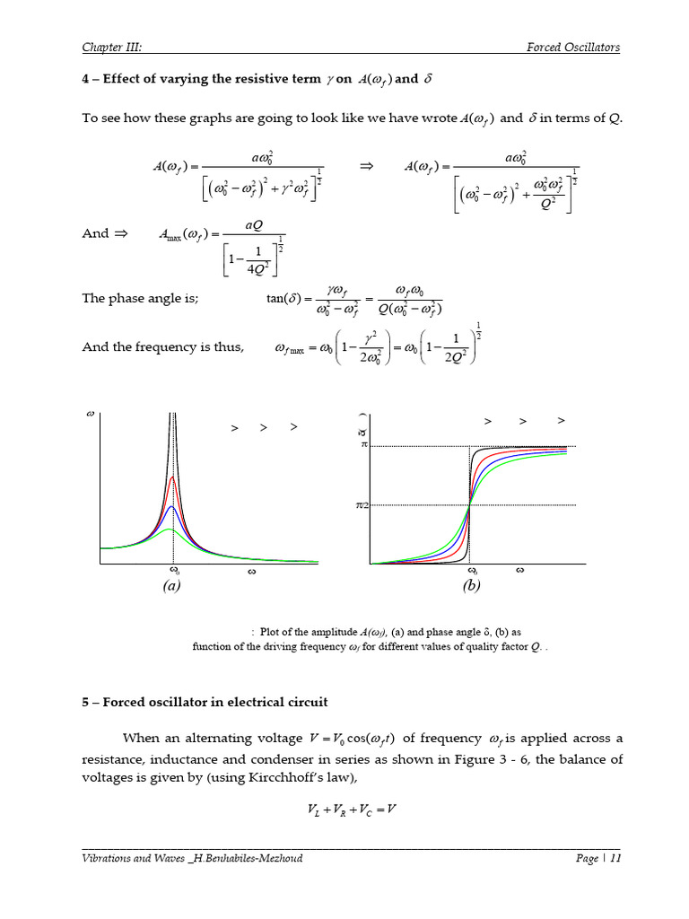 Forced Oscillators (Part-2) | PDF | Electronic Oscillator | Resonance