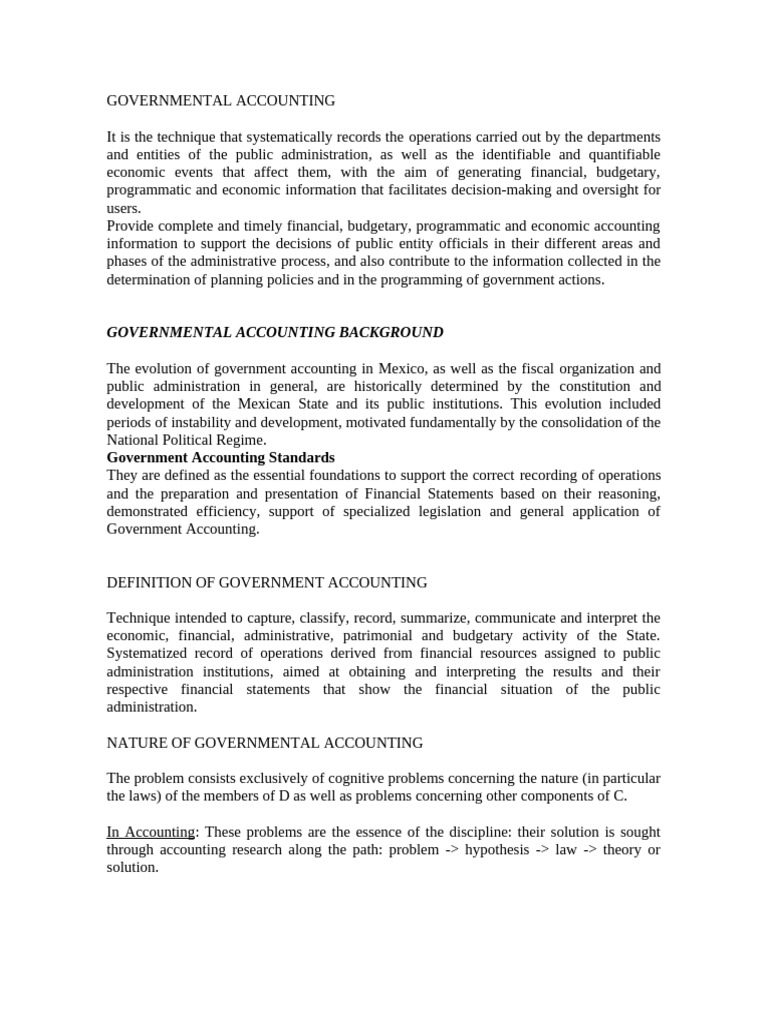 Background of Government Accounting | PDF | Audit | Accounting