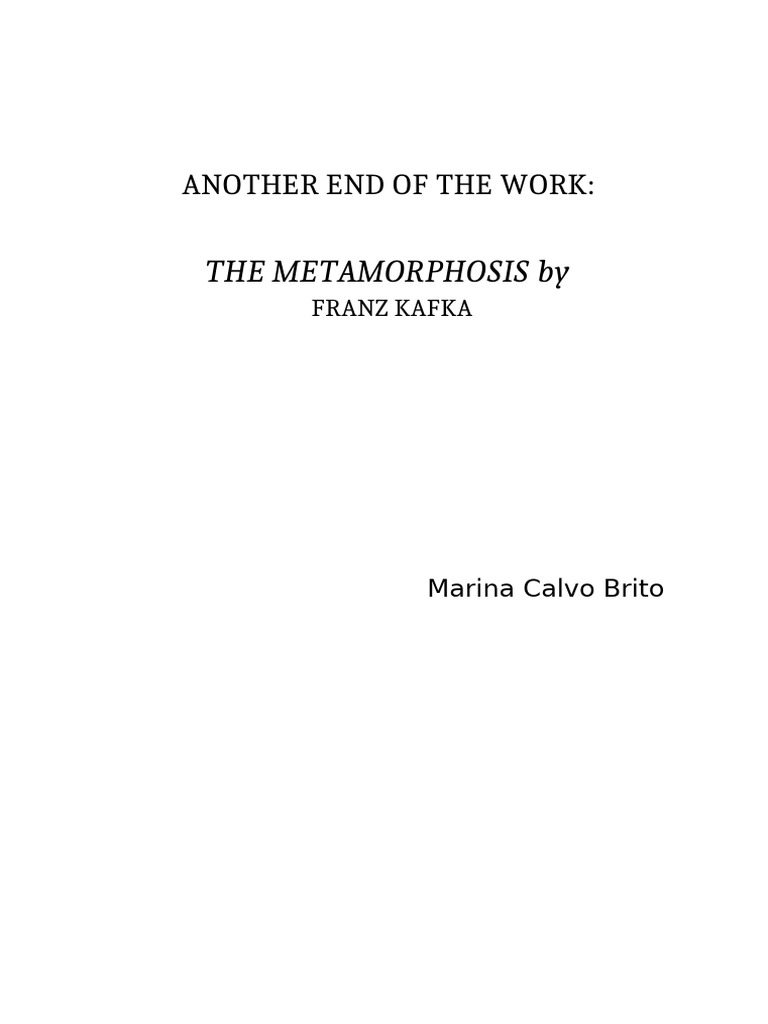 Alternate Ending to Kafka's Metamorphosis | PDF | The Metamorphosis