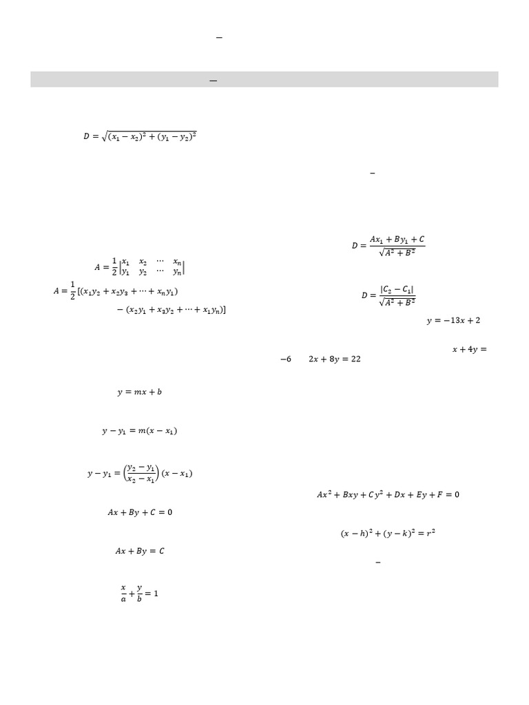 CECC481 - Analytic Geometry | PDF | Line (Geometry) | Euclid
