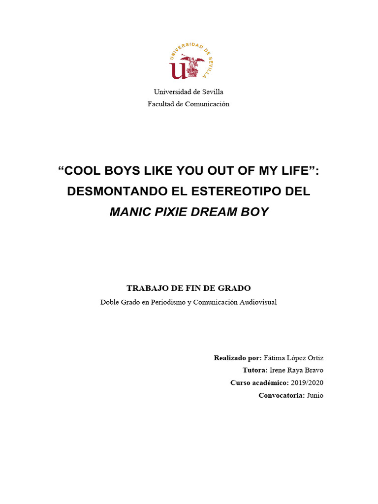 Manic Pixie Dream Boy | PDF | Estereotipos | Género