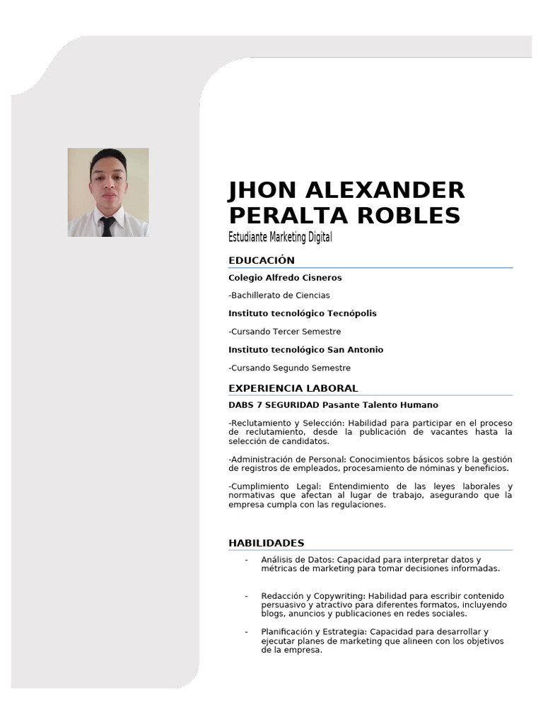 Jhon Alexander Peralta Robles MK | PDF