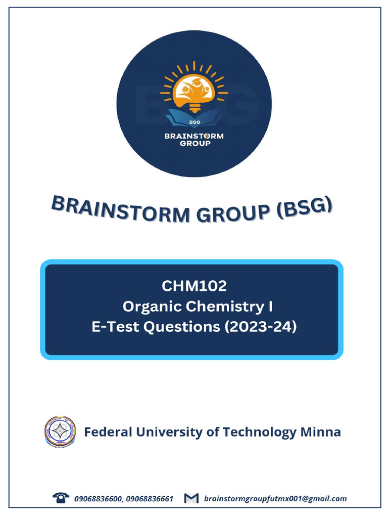 BSG CHM102 E-Test (2022-23) | PDF