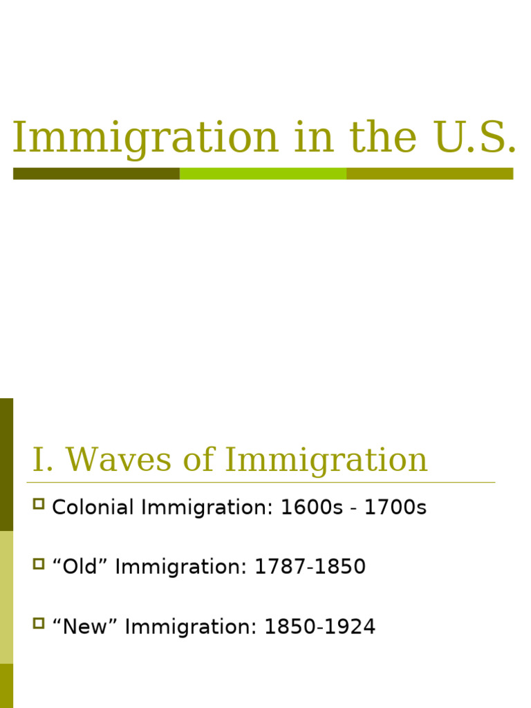 U.S. Immigration Waves and Theories | PDF
