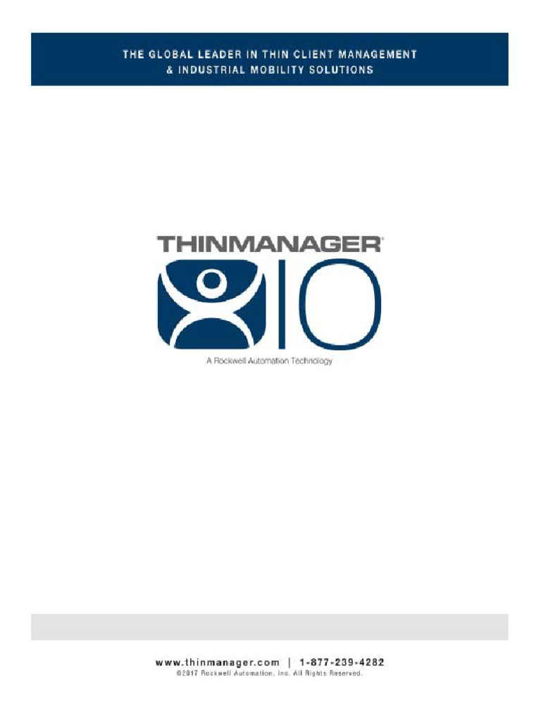ThinManager v10 UserGuide | PDF | Remote Desktop Services | Active ...