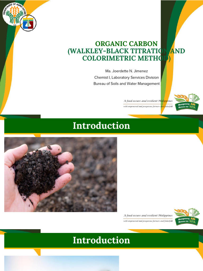 GLOSOLAN Webinar SOC-Walkley and Black | PDF | Soil | Titration