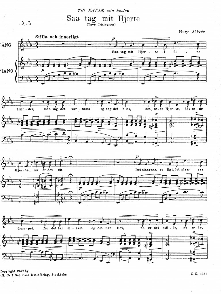 Så Ta Tag Mit Hjerte | PDF