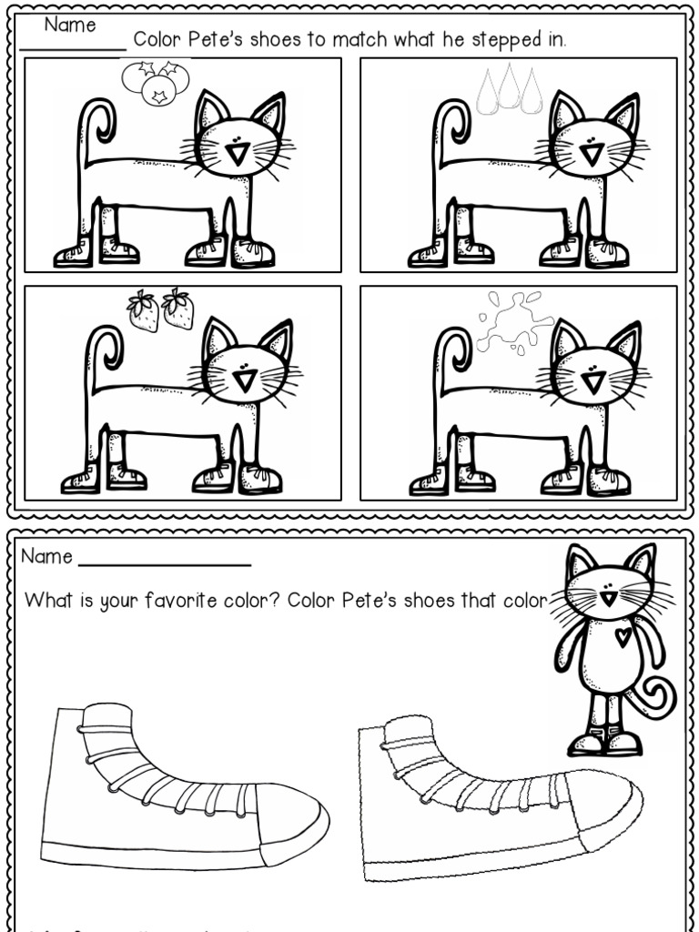 Color Pete's Shoes Activity Guide | PDF