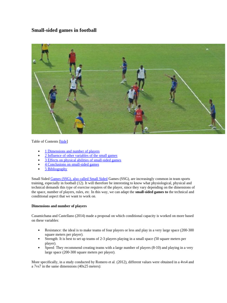 Reduced Games in Soccer | PDF | Aerobic Exercise