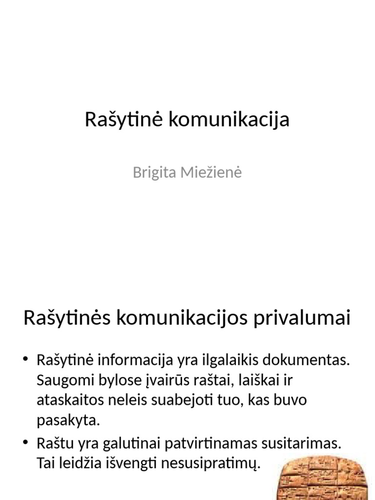 Verbaline Komunikacija Rasytine | PDF