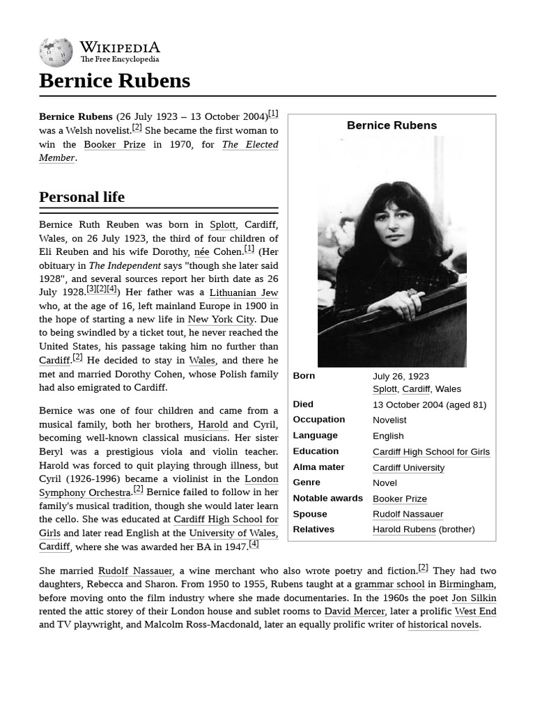 Bernice_Rubens | PDF