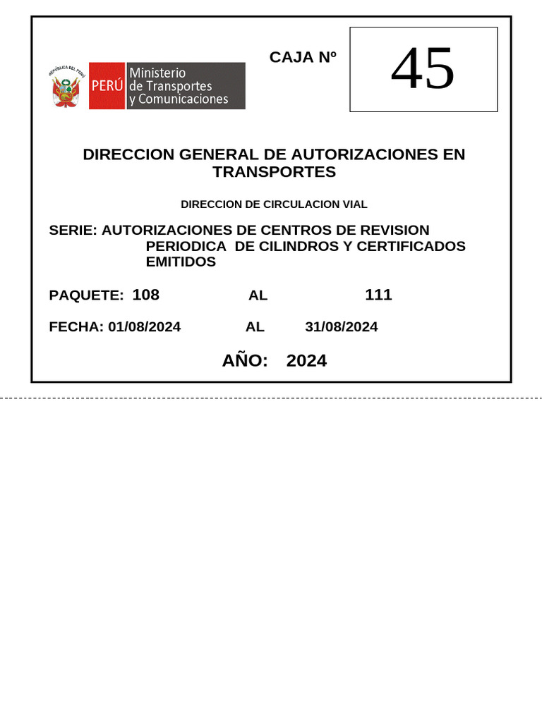 Rotulo - Caja Cilindros | PDF