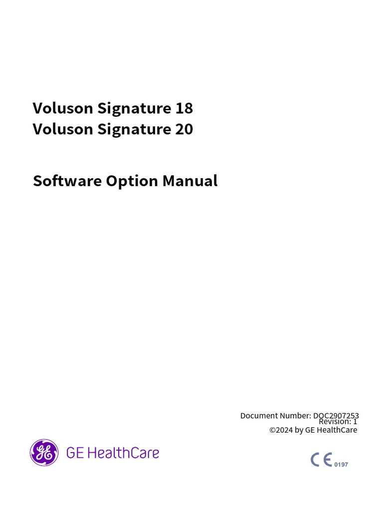 Voluson Signature 18 - 20 Software Option Manual - IM - DOC2907253 - 1 ...