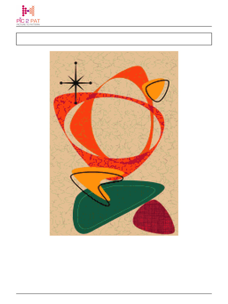 Atomic Poster Cross Stitch Pattern | PDF