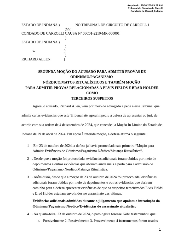 Elvis Fields e Brad Holder - Suspeitos de Terceiros | PDF | Elvis ...