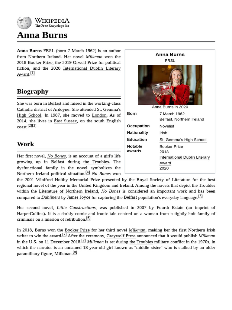 Anna_Burns | PDF | English Language Literature
