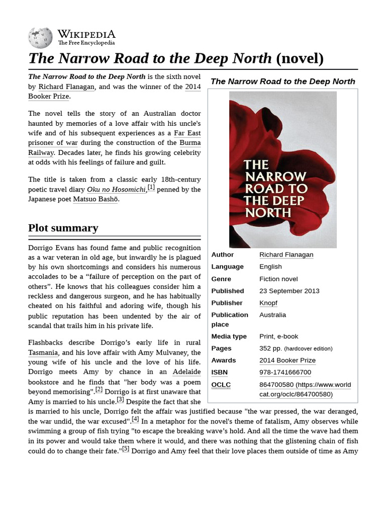 The Narrow Road To The Deep North (Novel) | PDF