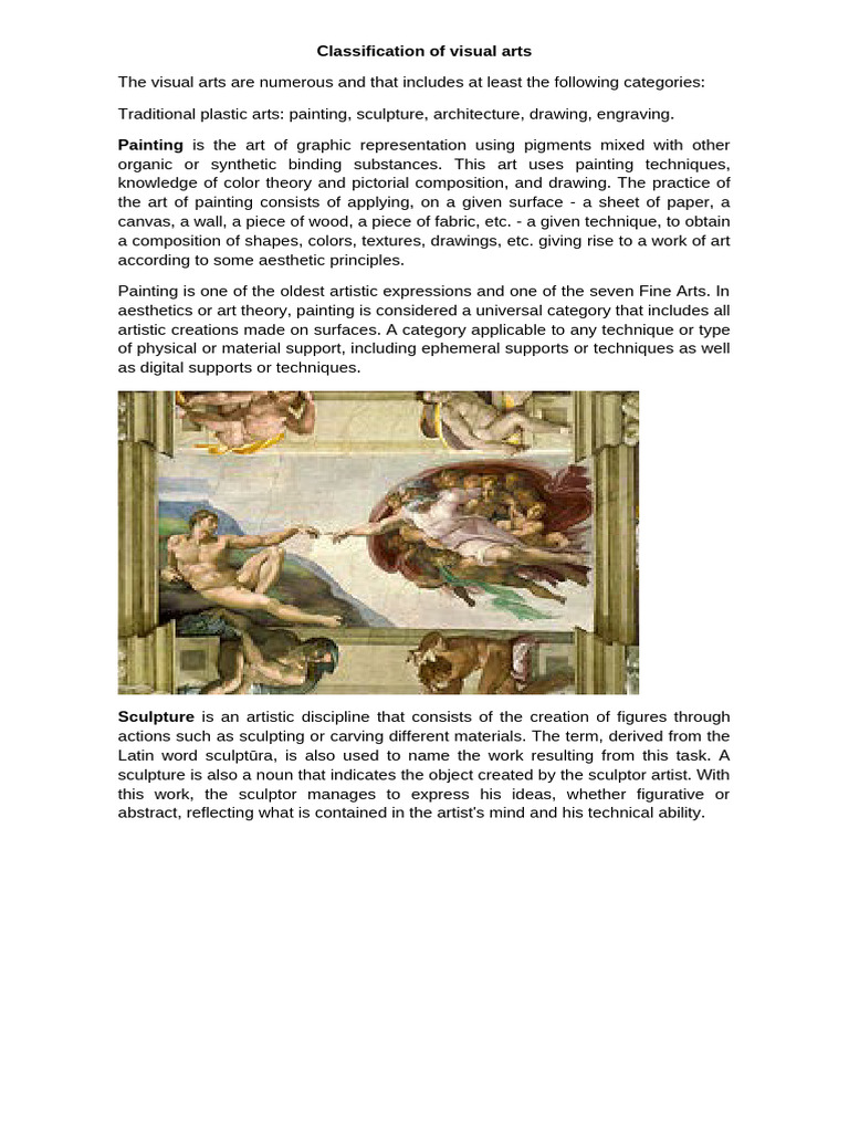 Classification of Visual Arts | PDF | The Arts | Drawing
