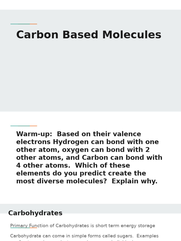 Carbon Based Molecules | PDF