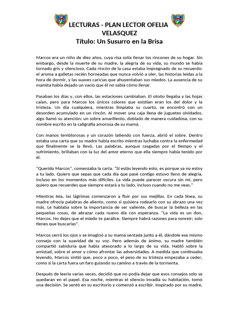 Lectura Un Susurro En La Brisa Pdf Amor