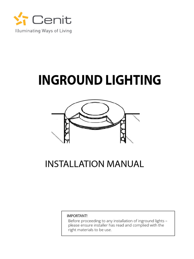 Inground Lighting Installation Guide | PDF | Drainage | Electrical Wiring