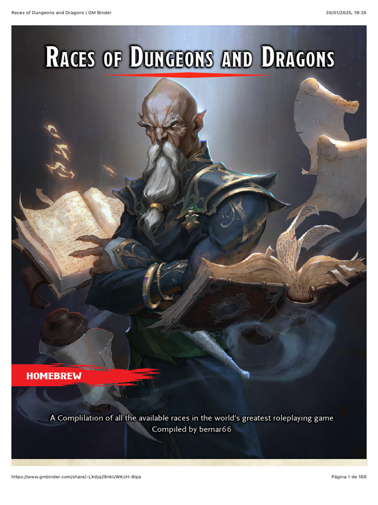Races of Dungeons and Dragons - GM Binder | PDF | Dwarf (Dungeons ...