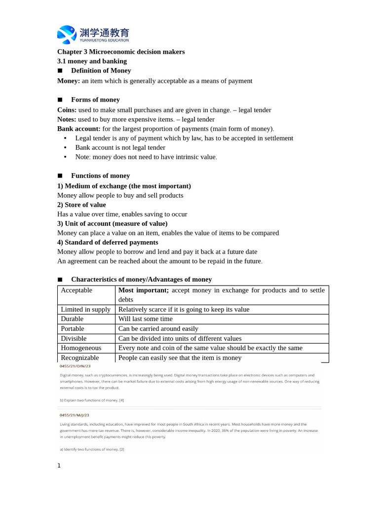 Chapter 3 Microeconomic Decision Makers | PDF | Labour Economics | Money
