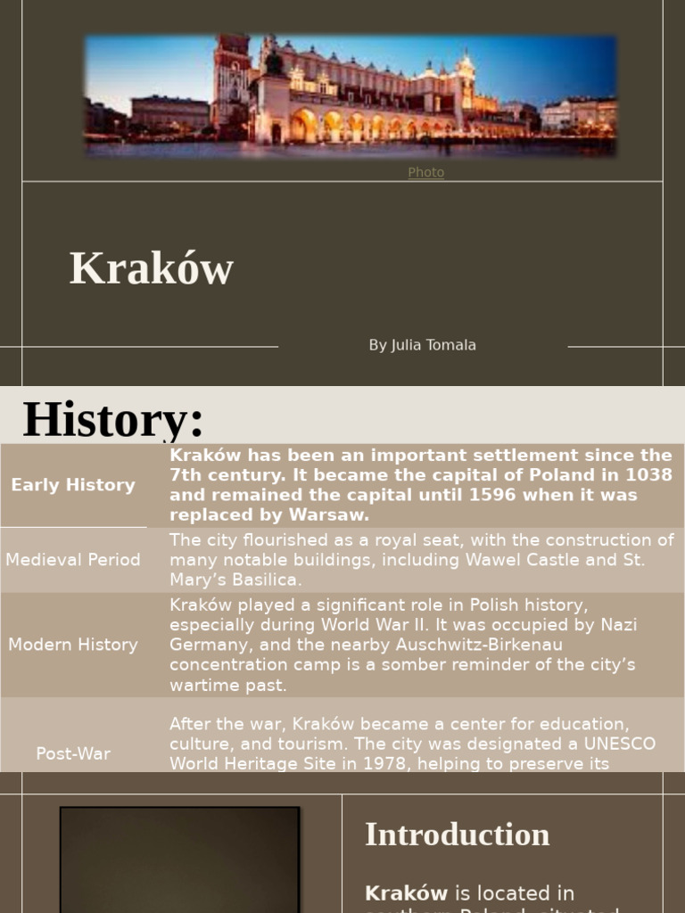 Kraków: A Cultural and Historical Overview | PDF | Kraków | Poland