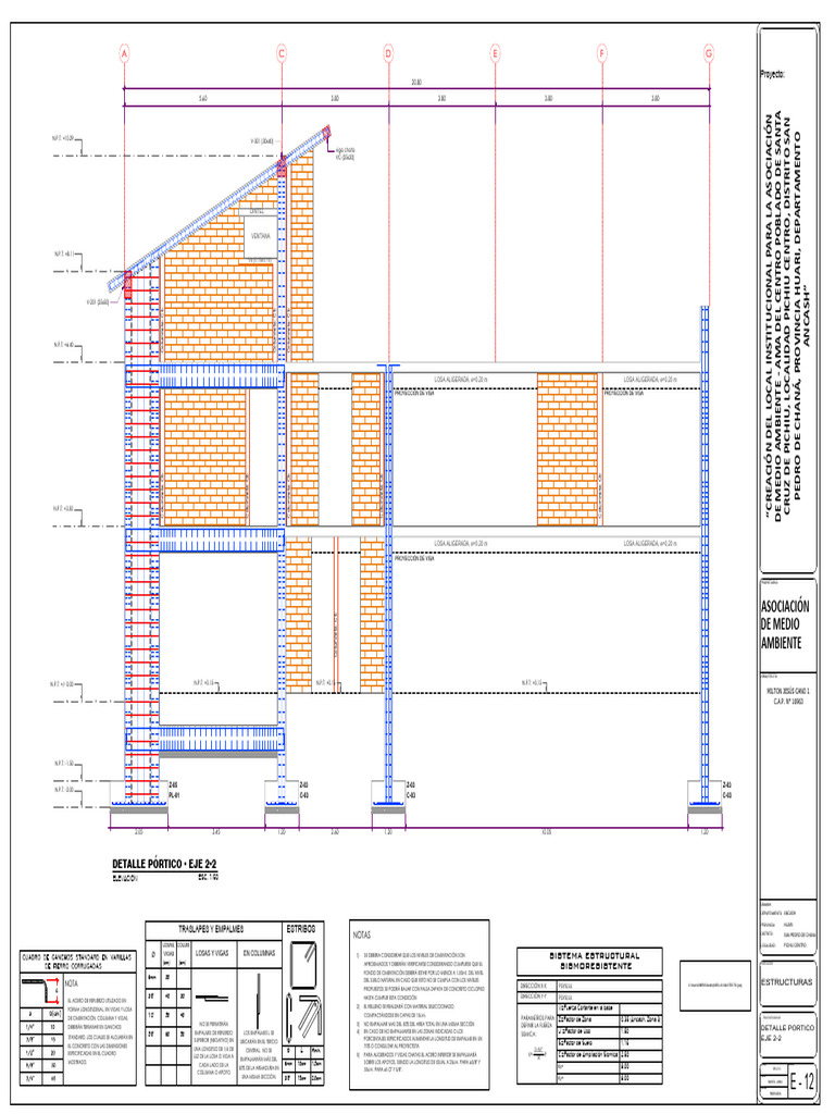 Plano - Estructuras-E-12 | PDF | Física Aplicada e Interdisciplinaria | Diseño arquitectonico