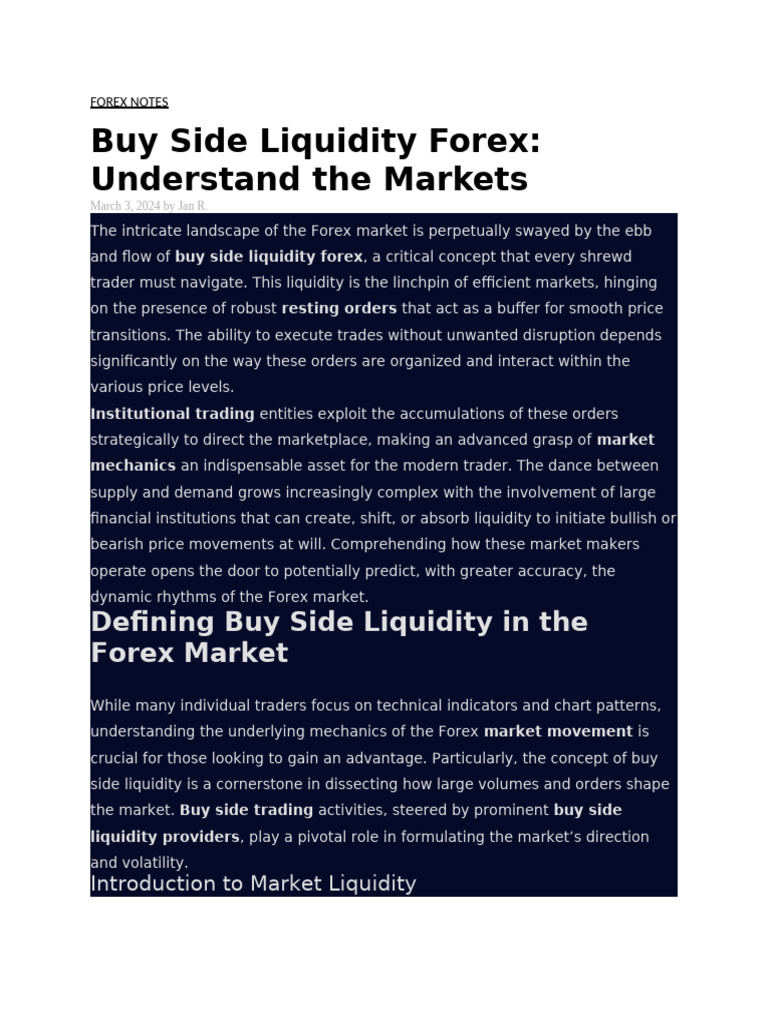 Forex Notes | PDF | Foreign Exchange Market | Market Liquidity