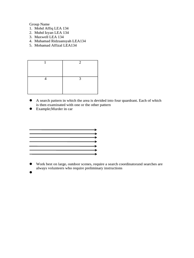 Quadrant Search Pattern Guide | PDF
