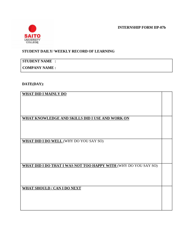 IIP-07b Daily Report Soft | PDF