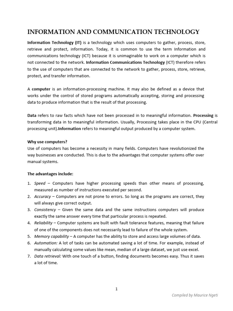 ICT DPTE PART 1 | PDF | Operating System | Graphical User Interfaces